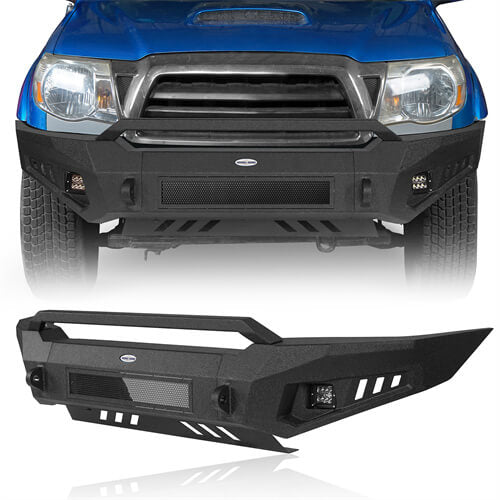 Tacoma Aftermarket Front Bumper w Skid Plate For 2005 2011 Toyota Tacoma Hooke Road Hooke Road 4x4