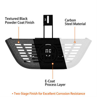 Side Hoop Steps Kit Jeep Wrangler Parts For 2007-2018 Jeep Wrangler JK ...