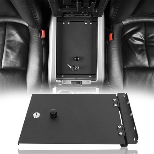 Steel Console Safe Lockbox Insert Extra Storage For 2009-2014 Ford F150 ...
