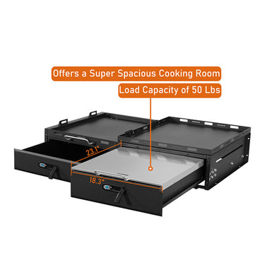 Jeep Wrangler Drawer System & Fridge Slide Mount for 2015-2024 Jeep ...