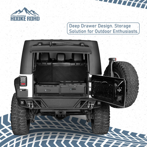 Jeep Wrangler Drawer System & Fridge Slide Mount for 2015-2024 Jeep ...