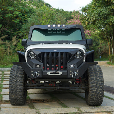 Mad Max Grill+Bumper with Winch Plate for 2007-2018 Jeep Wrangler JK ...
