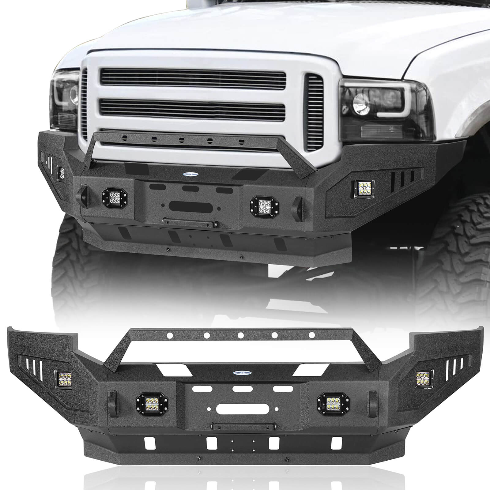 Offroad Full Width Front Bumper 4x4 Truck Parts For 2005-2007 Ford F ...