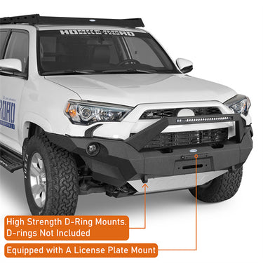 2014-2024 Toyota 4Runner Full Width Front Bumper w/ Winch Plate & LED ...