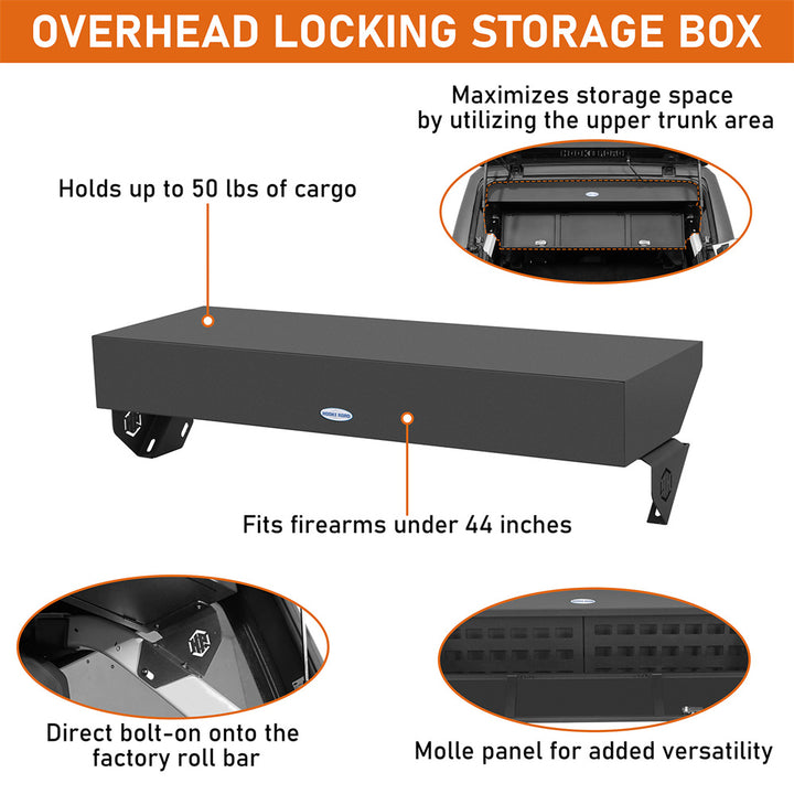 Trunk Storage Box with Locks for 2021-2026 Ford Bronco 4-Door Hardtop ...