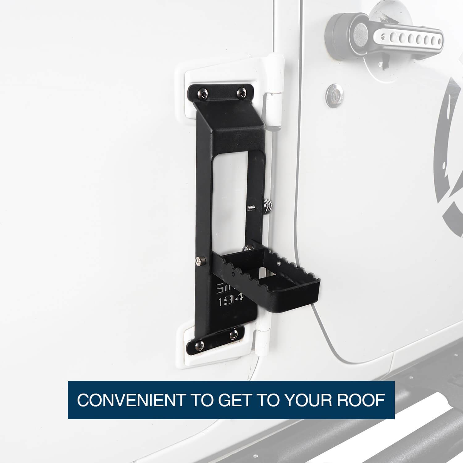HookeRoad Metal Folding Door Hinge Steps for 2007-2018 Jeep Wrangler JK ...