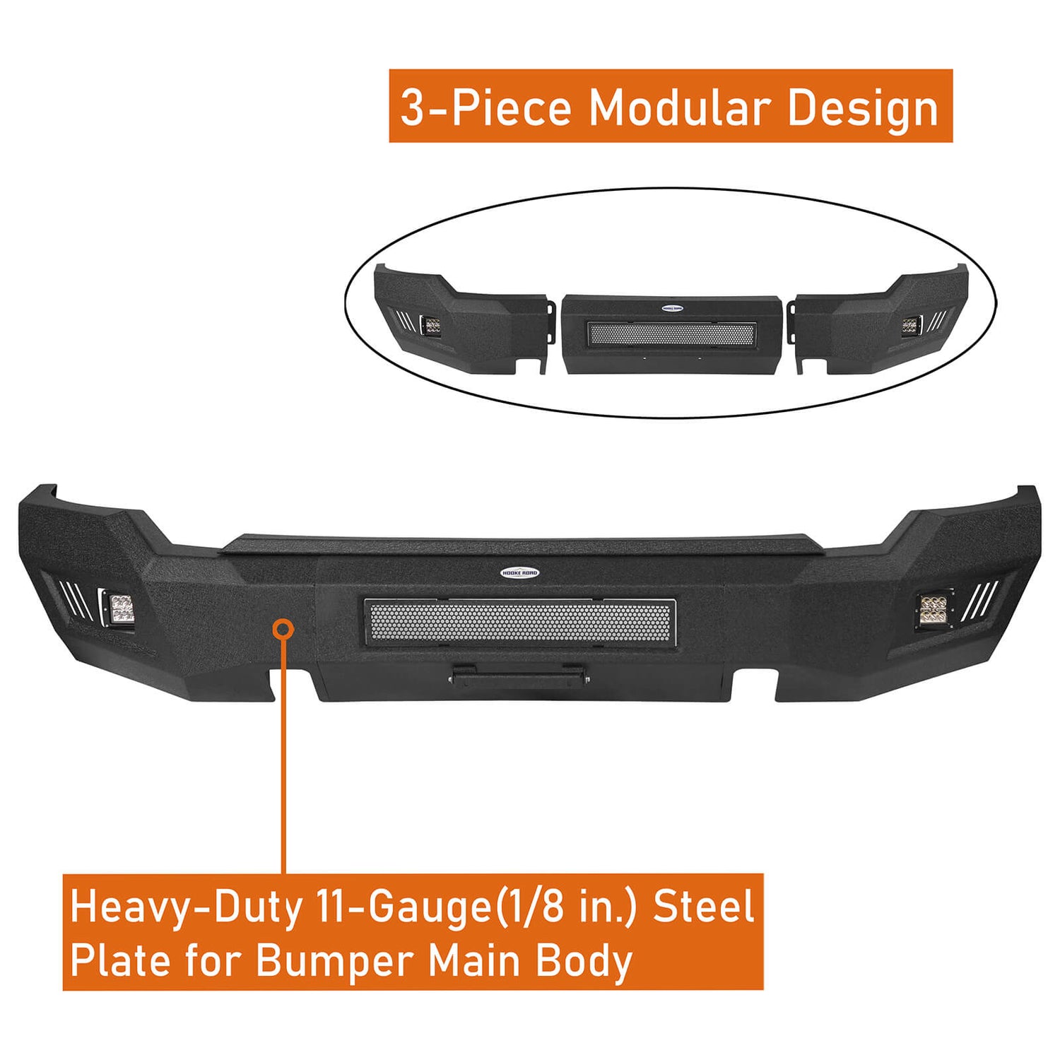 2020-2023 GMC Sierra 2500/3500HD Aftermarket Front Bumper - Hooke Road ...