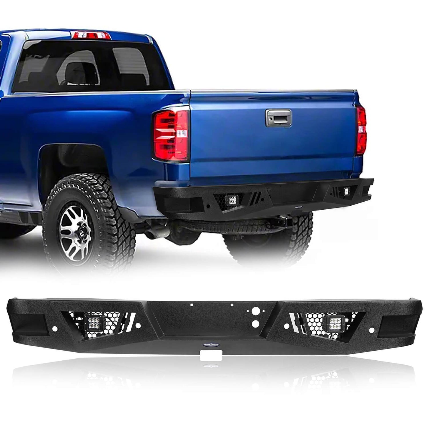 HookeRoad Chevrolet Silverado Rear Bumper for 2007-2018 Chevy Silverado ...