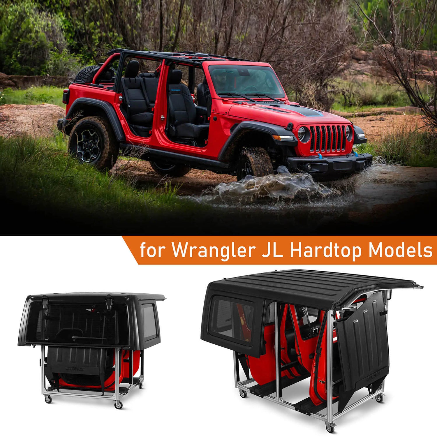 Doors and Hardtops Storage Cart for 1997-2024 Wrangler & Gladiator JT ...