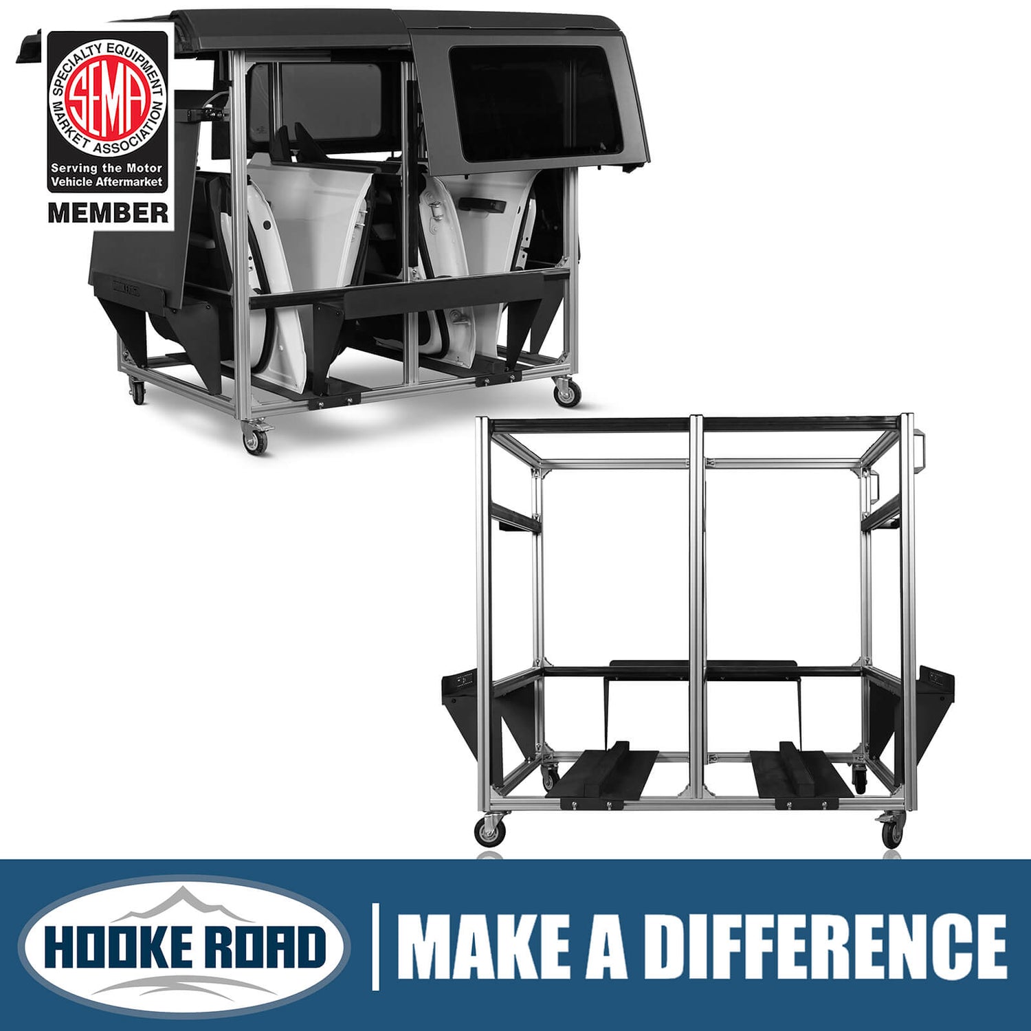 Doors and Hardtops Storage Cart for 1997-2024 Wrangler & Gladiator JT ...