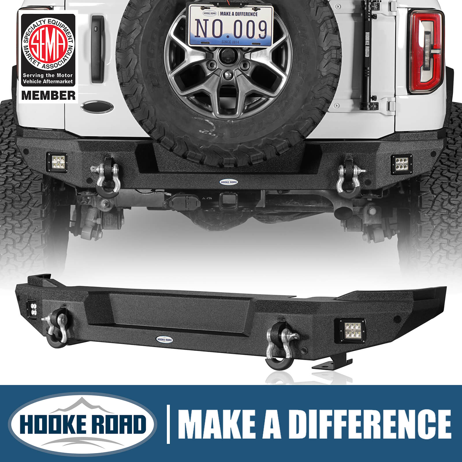 Ford Bronco Aftermarket Rear Bumper Classic (Excluding Raptor) - Hooke ...