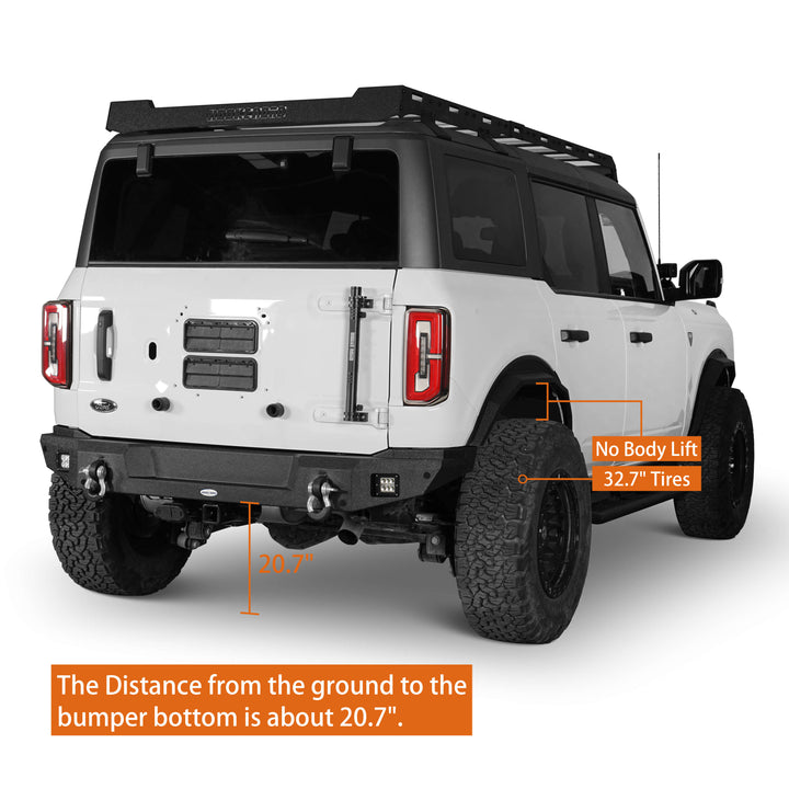 Ford Bronco Aftermarket Rear Bumper Classic (Excluding Raptor) - Hooke ...