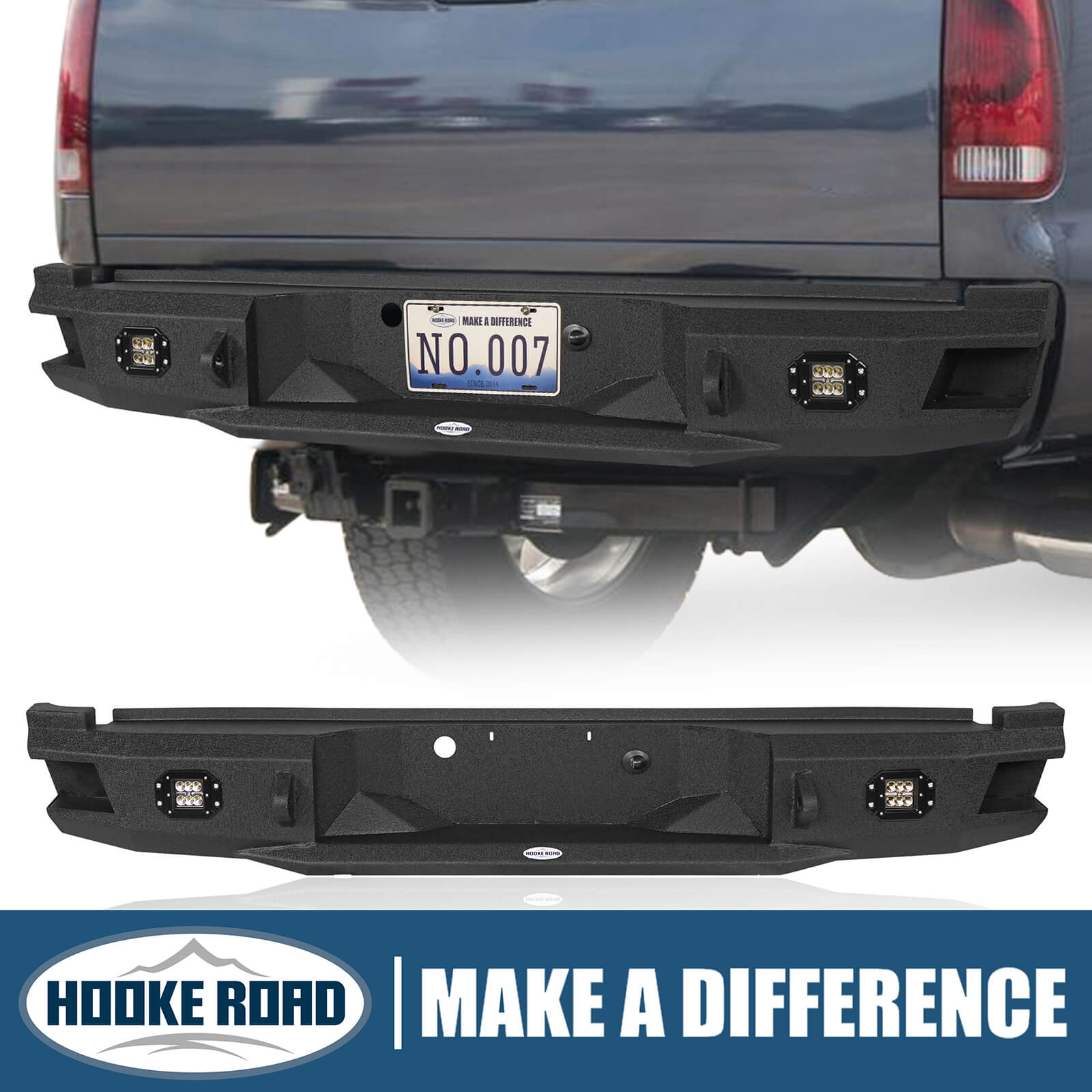 2005 2006 2007 Ford F-250 F-350 Truck Rear Aftermarket Bumper - Hooke ...