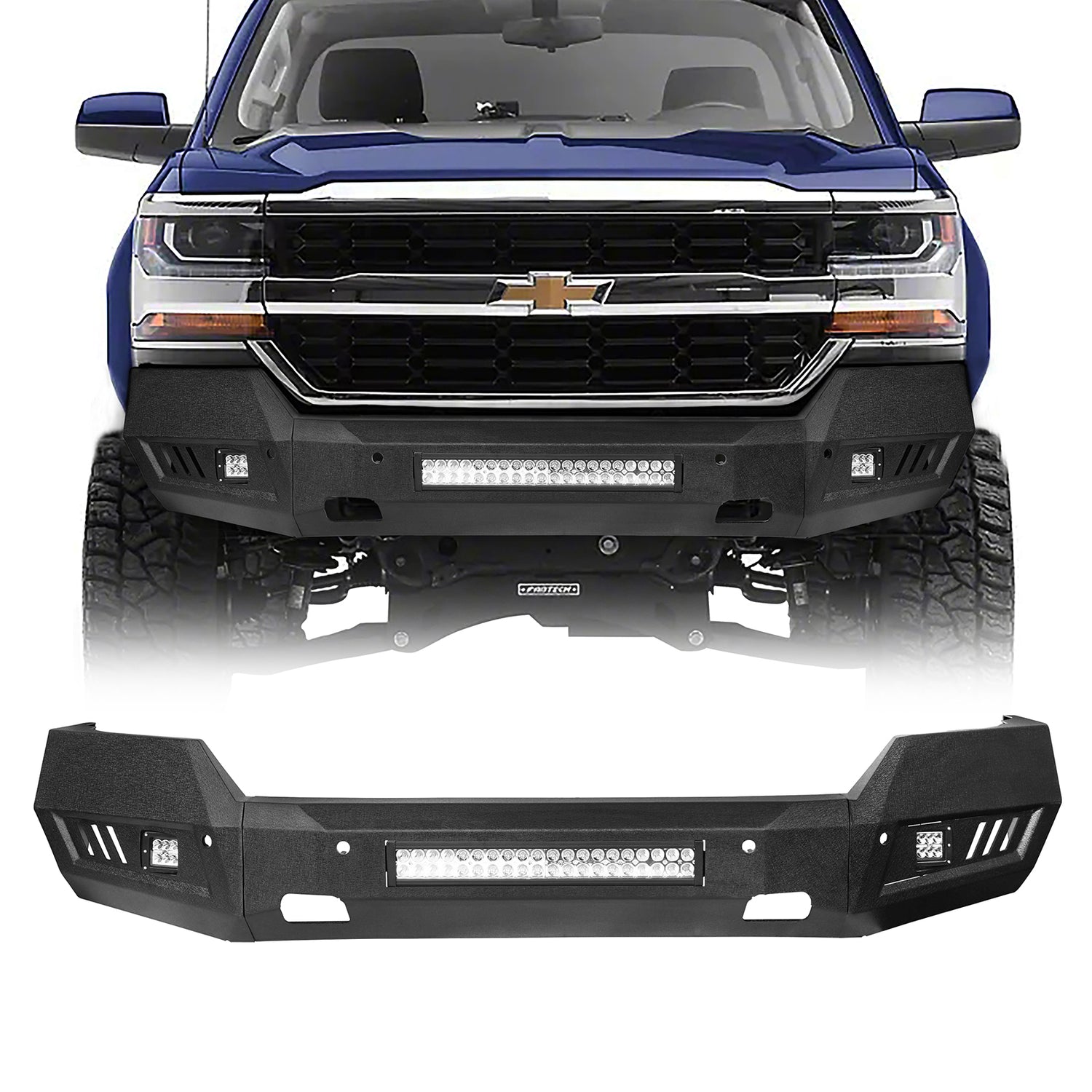 HookeRoad Chevrolet Silverado Front Bumper for 2016-2018 Chevy ...