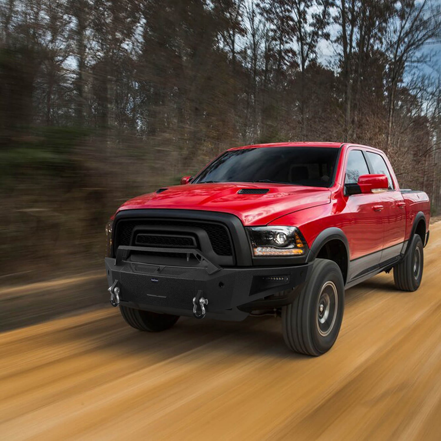 HookeRoad Dodge Ram 1500 Front Bumper w/Winch Plate for 2015-2018 Ram ...