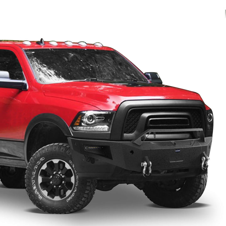 HookeRoad Dodge Ram 1500 Front Bumper w/Winch Plate for 2015-2018 Ram ...