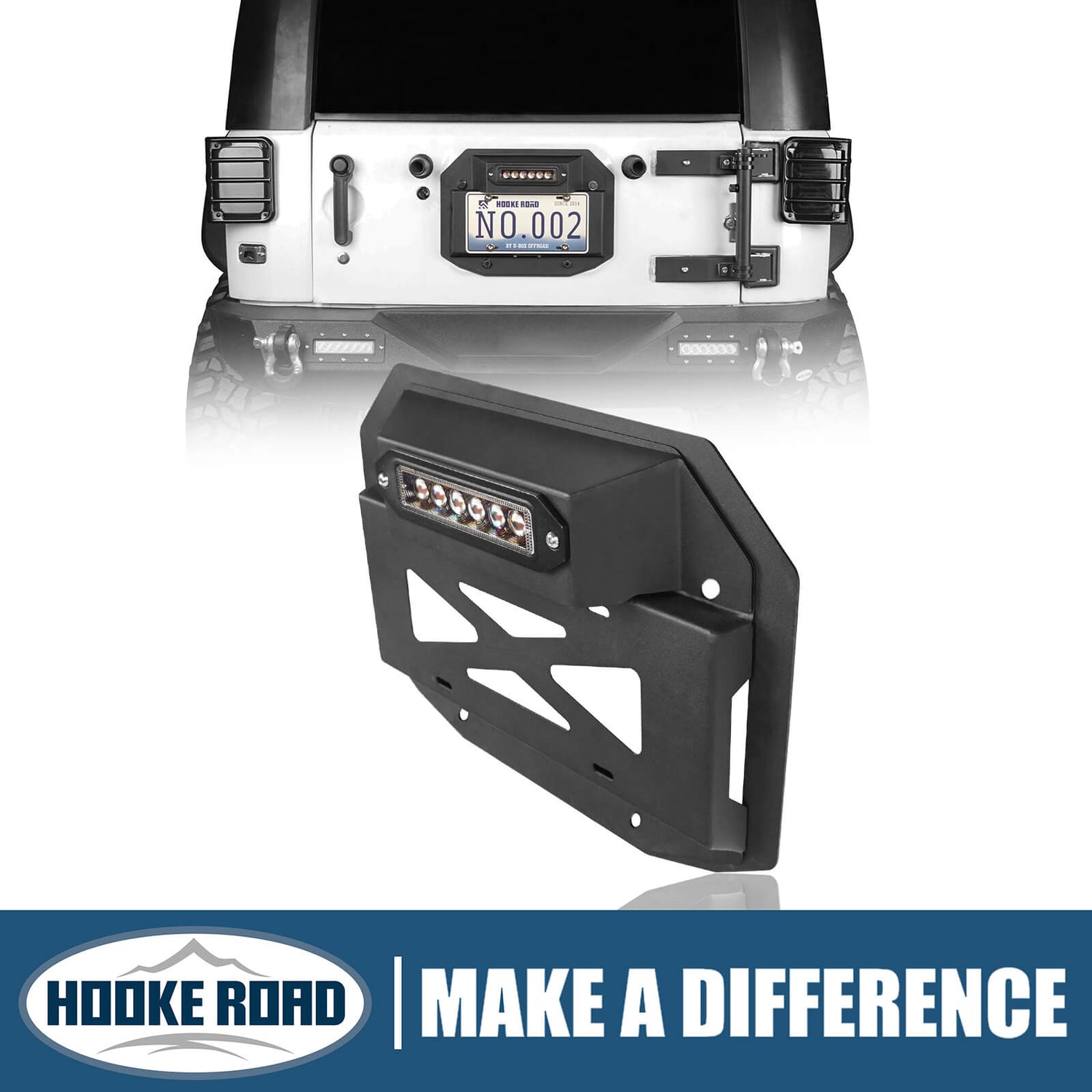 Hooke Road Jeep JK Spare Tire Delete for 2007-2018 Jeep Wrangler ...