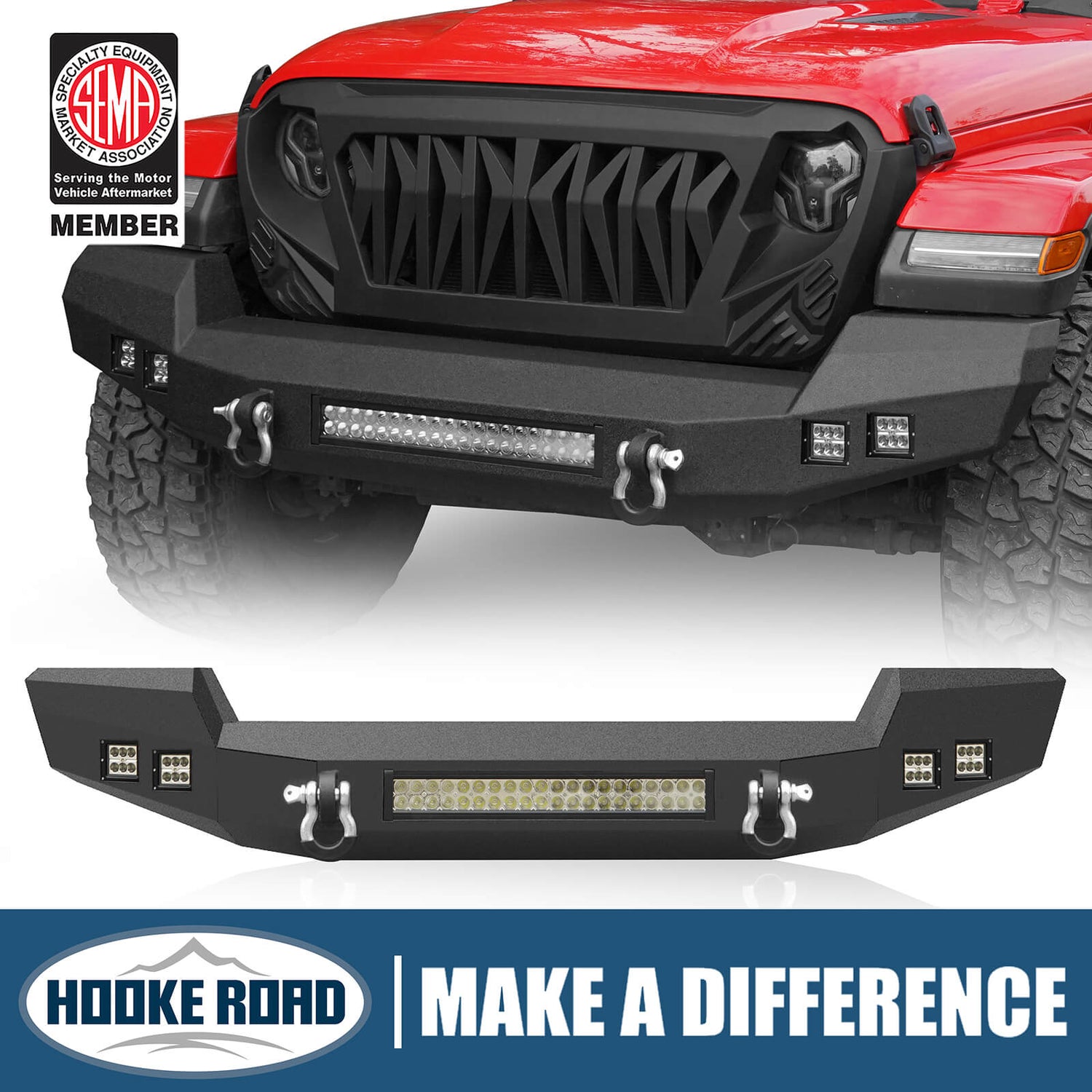 Climber Full Width Front Bumper for 2018-2025 Wrangler JL, 4XE ...