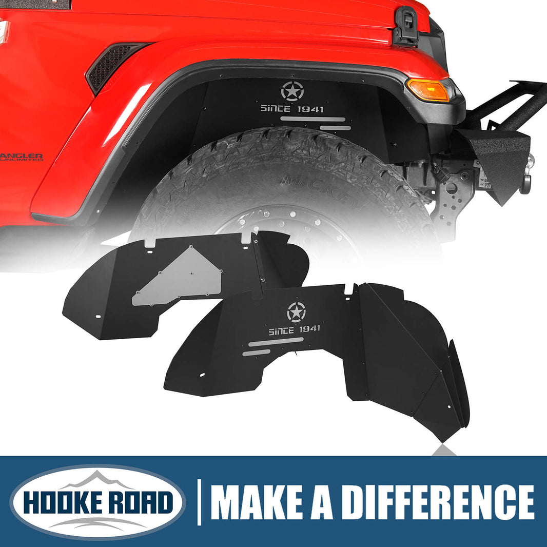 Jeep JL & JT SINCE 1941 Front Inner Fender Liners for 2018-2024 ...