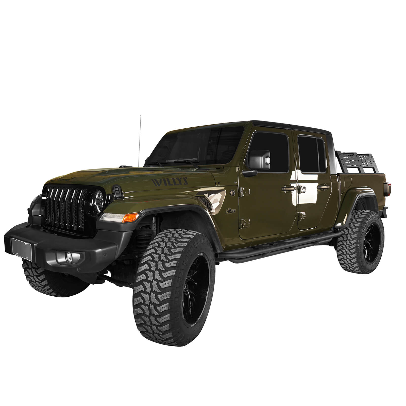 Star Upgraded Side Step Tubular Running Boards(20-24 Jeep Gladiator JT ...