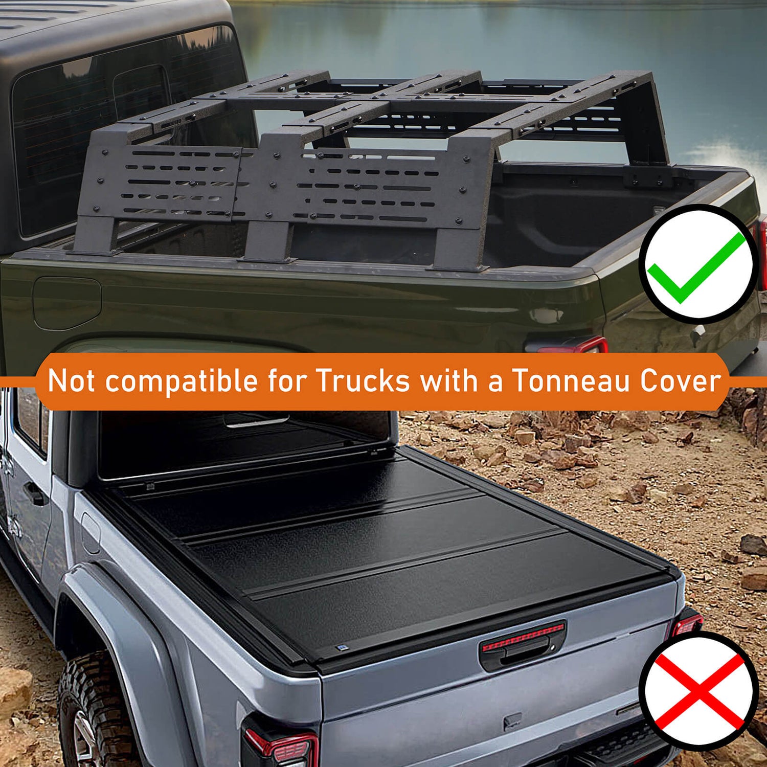 12.2" High Overland Bed Rack Fits Truck ( Ford & GMC & Chevrolet & Jeep ...