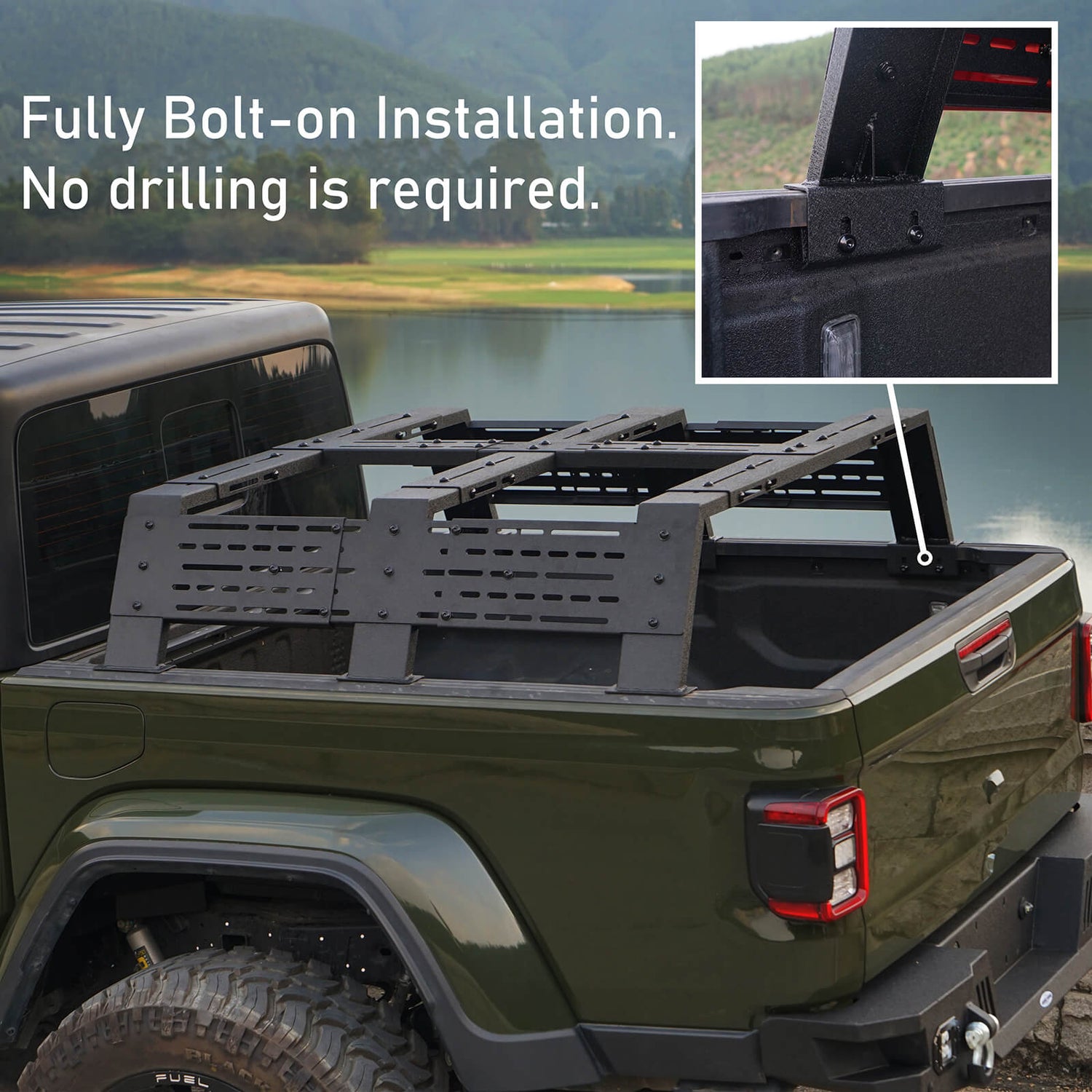 12.2" High Overland Bed Rack Fits Truck ( Ford & GMC & Chevrolet & Jeep ...