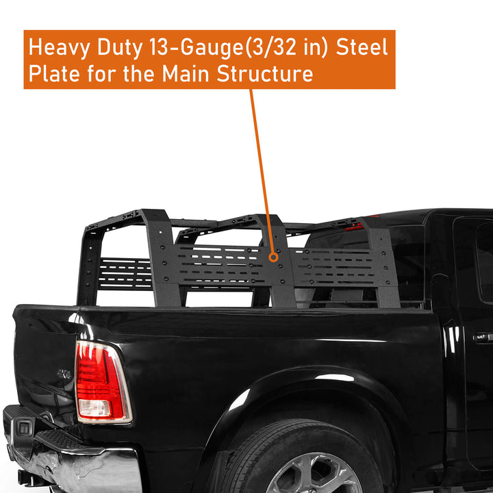 18.8" High Overland Bed Rack for Full-Size Trucks Without Bed Rails ...