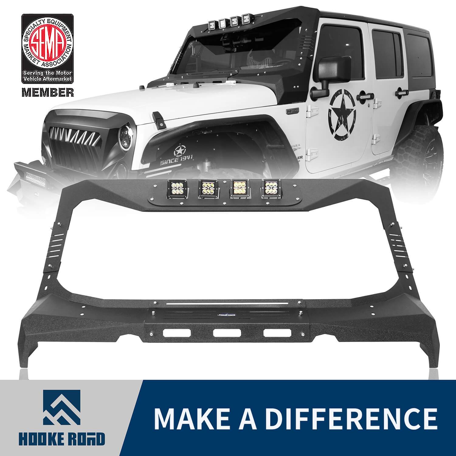 Windshield Frame Cover Visor Roof Sun Visor for Jeep Wrangler JK ...